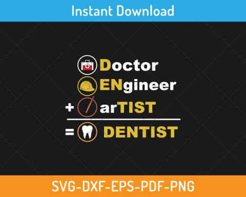 Doctor Engineer Artist Dentist SVG Design – Career Icons Digital ...