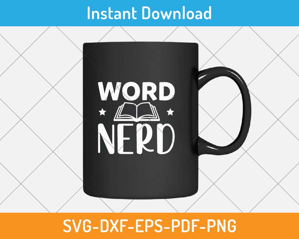 Word Nerd SVG Print-ready Digital Cutting File for Cricut and ...